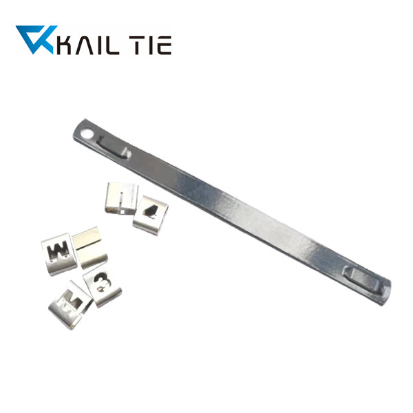 Industrial 304 Stainless Steel Cable Tag 89mm Length Engraved Cable Tie