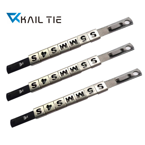 Industrial 304 Stainless Steel Cable Tag 89mm Length Engraved Cable Tie
